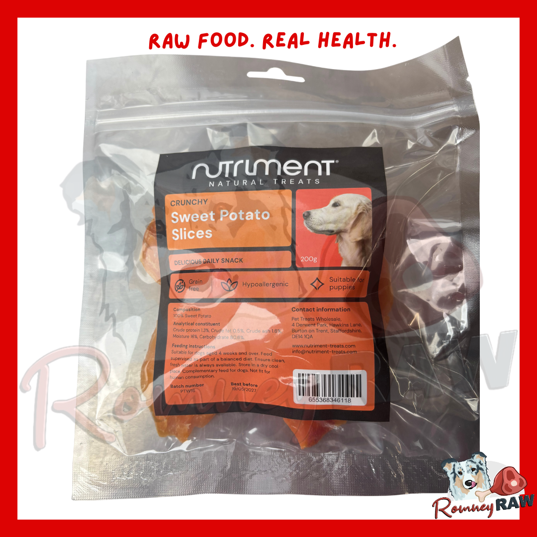 Nutriment Natural Treats - Sweet Potato Slices - 200g – Romney Raw