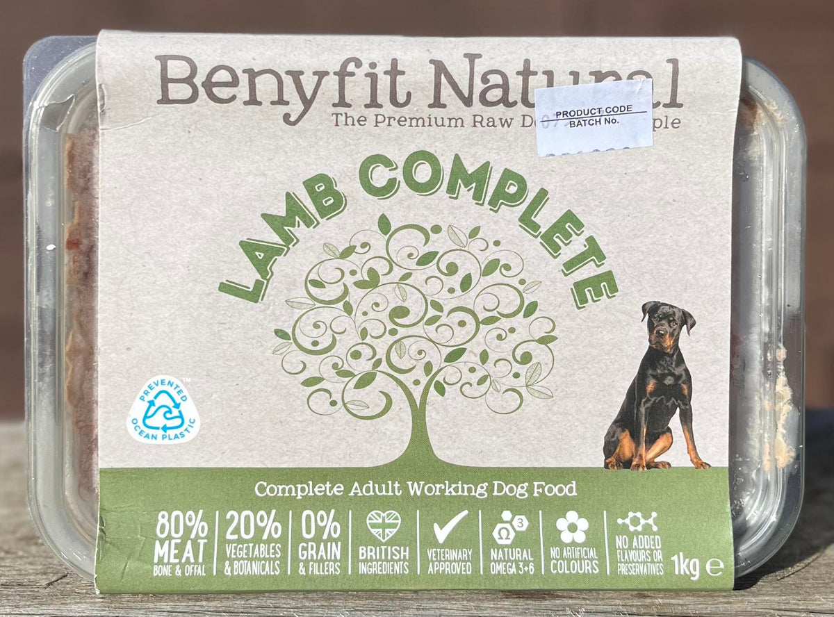 Benyfit Natural - Lamb Complete Raw Dog Food - 1kg – Romney Raw