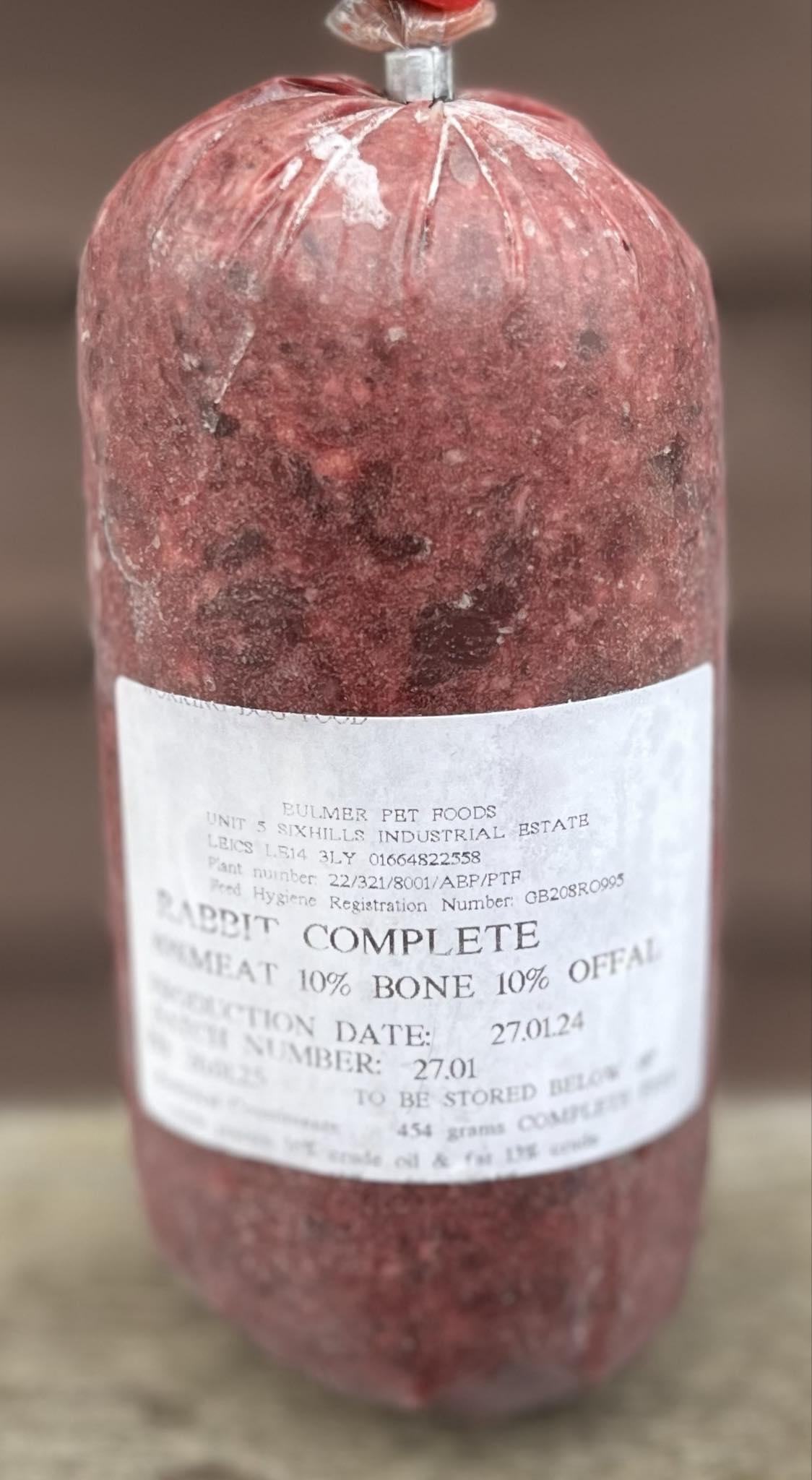 Bulmers Pet Foods - Rabbit Mince - Complete - 454g – Romney Raw