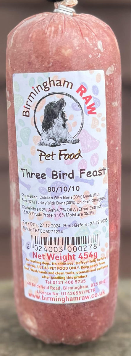 Birmingham Raw Pet Food - Three Bird Feast - Complete - 454g – Romney Raw